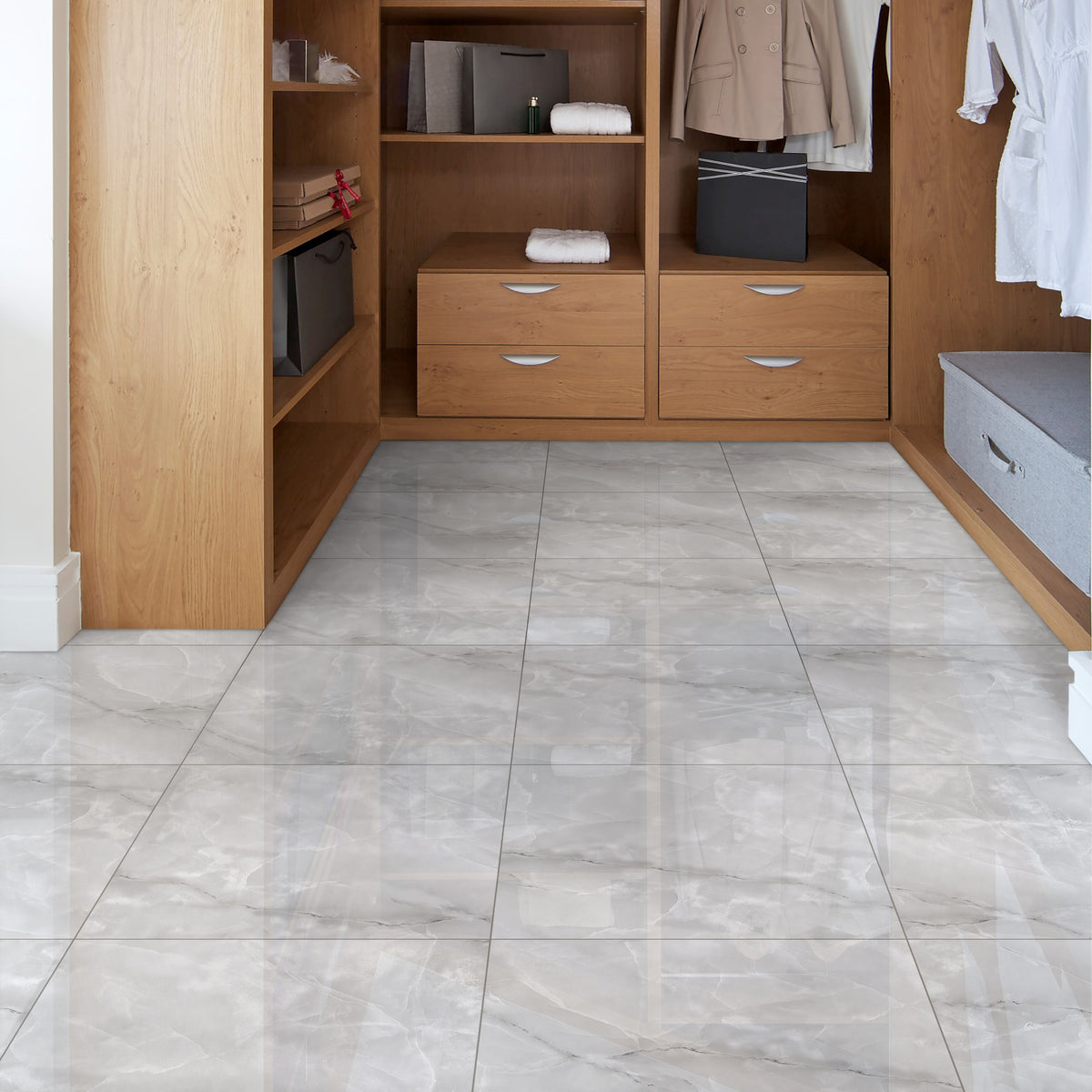 Azure Frost Onyx Gloss Porcelain 60X60cm Wall Floor Tile – Tile Topia