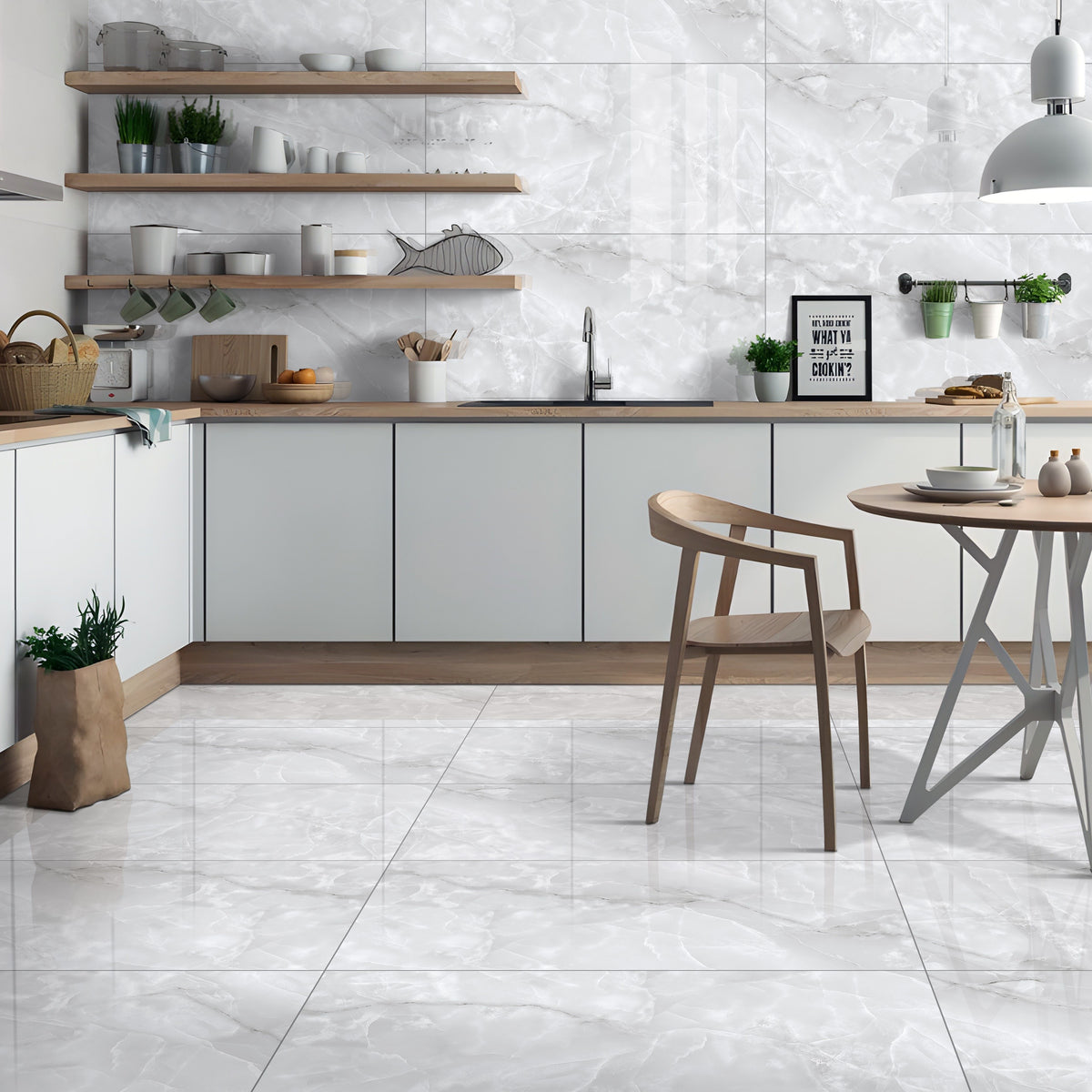 Azure Frost Onyx Gloss Porcelain 60x120cm Wall and Floor Tiles – Tile Topia