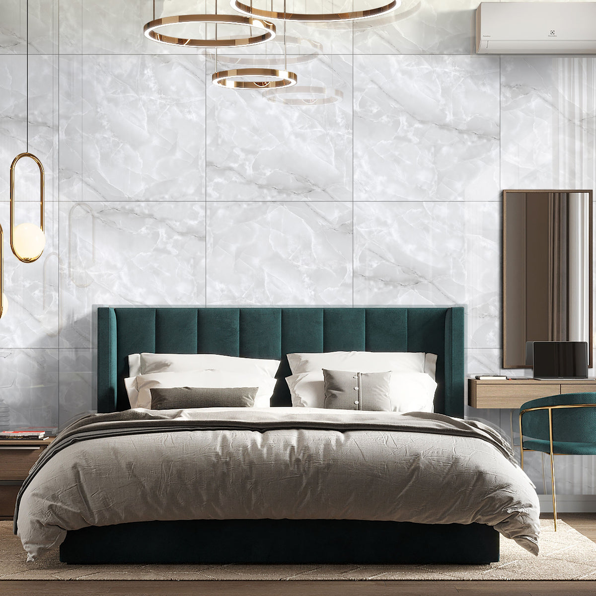 Azure Frost Onyx Gloss Porcelain 80x80cm Wall and Floor Tiles – Tile Topia