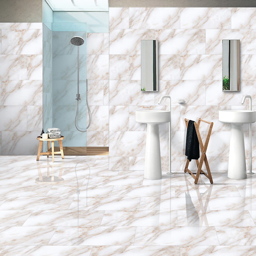 Golden Ivory Marble Polished Porcelain 30X60cm Wall and Floor Tiles ...