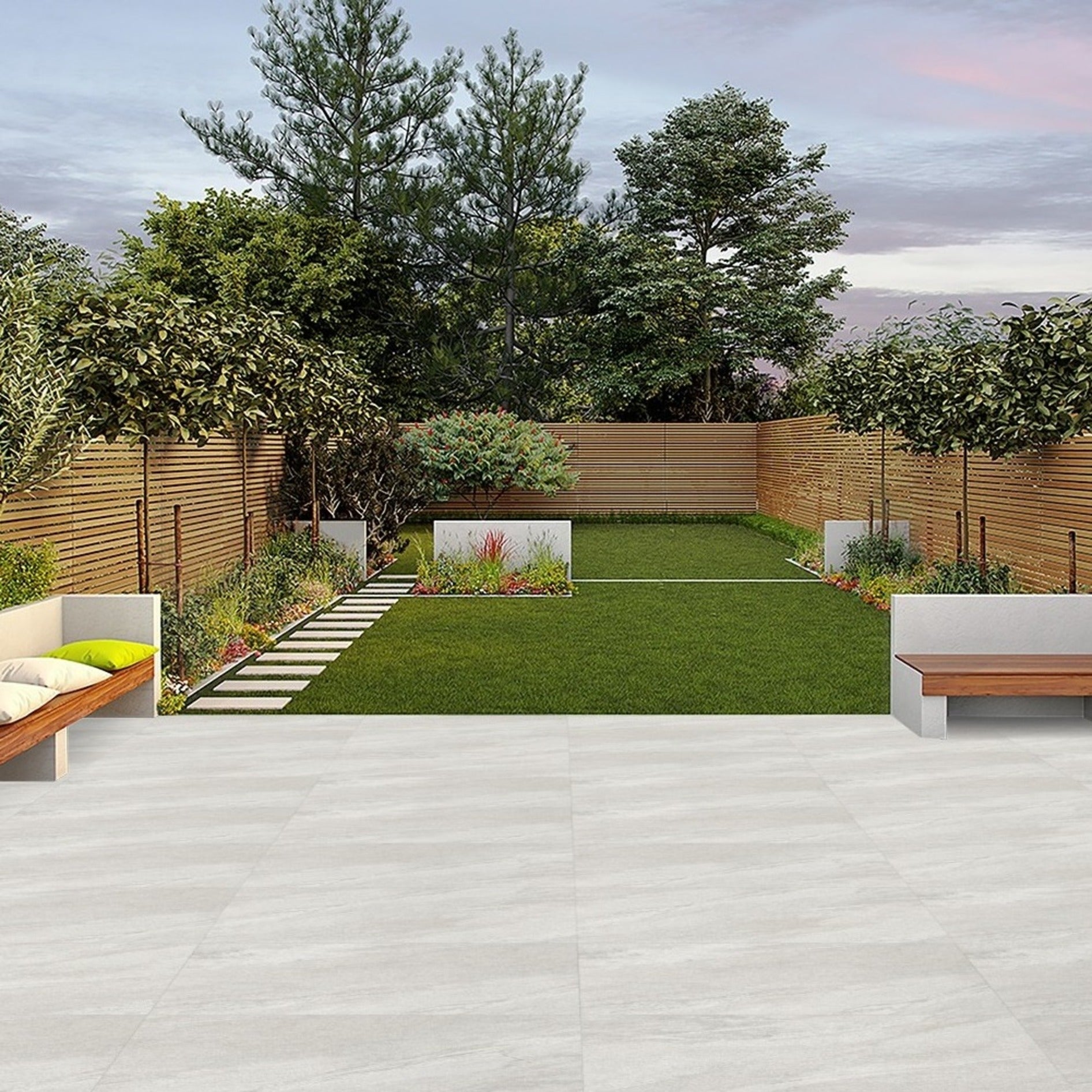 Notion Grey Porcelain Anti Slip Outdoor Parking Garden Matt Tiles