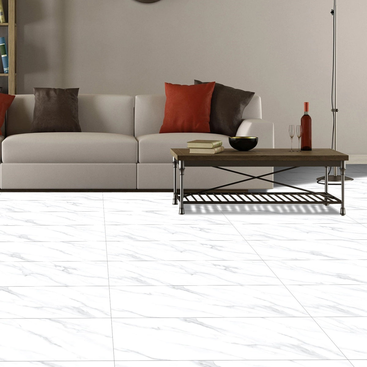Mirage Pearl Matt Porcelain 30x60cm Kitchen Bathroom Wall and Floor Ti ...