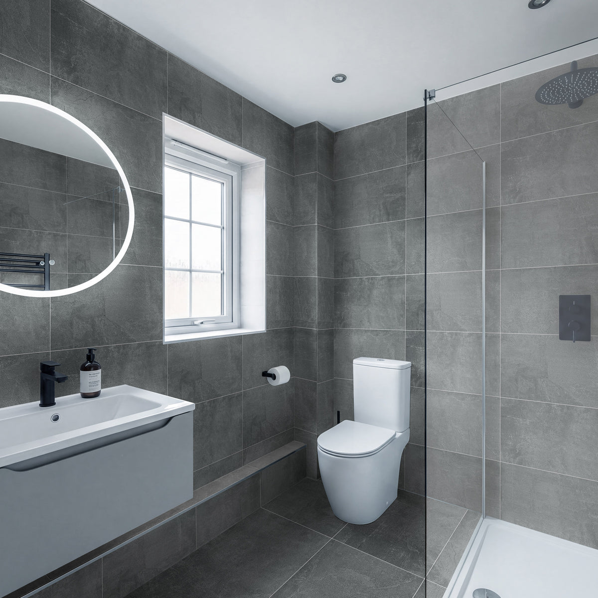 Slate Ash Grey Matt Ceramic 30X60cm Bathroom Kitchen Wall Tile – Tile Topia
