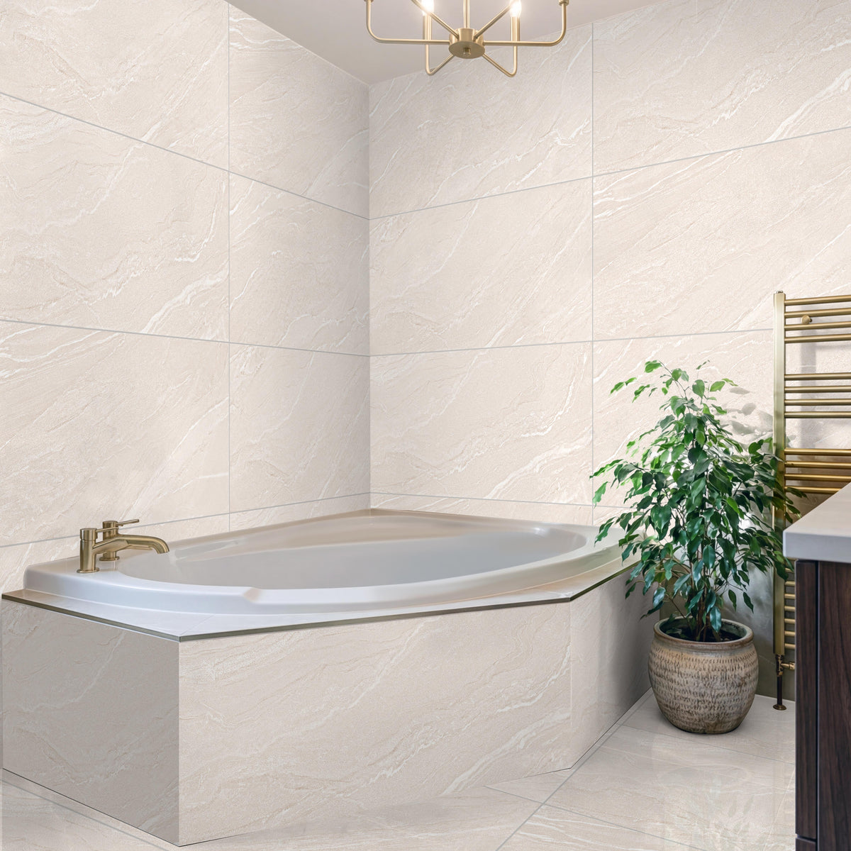 Yorkshire Beige Gloss Porcelain 60x120cm Wall and Floor Tiles – Tile Topia