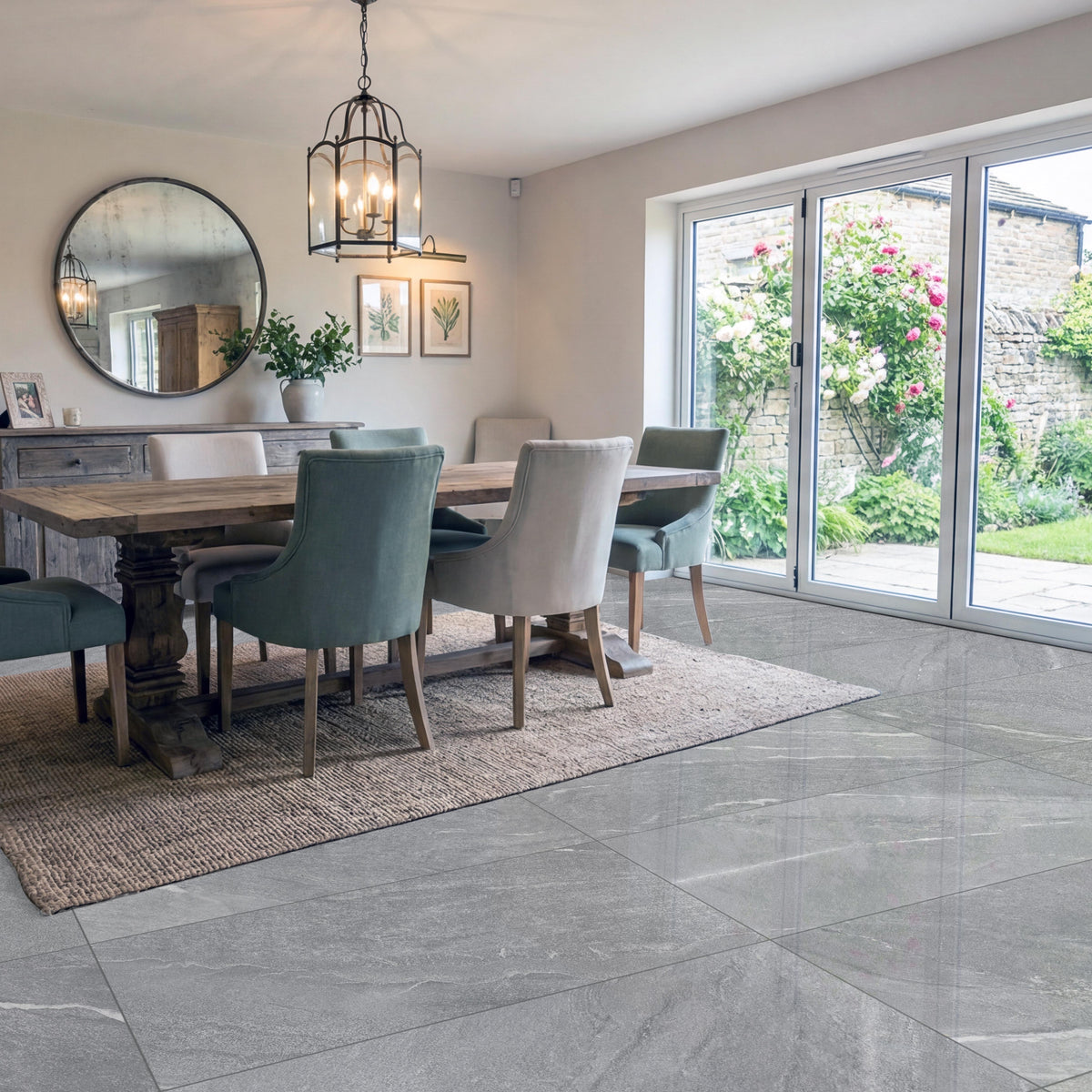 Yorkshire Grey Gloss Porcelain 60x120cm Wall and Floor Tiles – Tile Topia