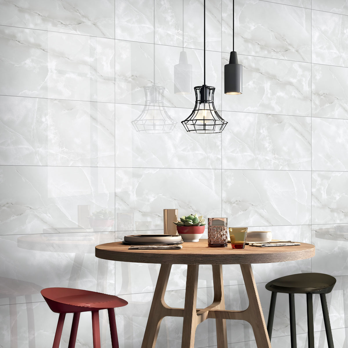 Azure Frost Onyx Gloss Ceramic 30X60cm Kitchen Bathroom Wall Tile ...